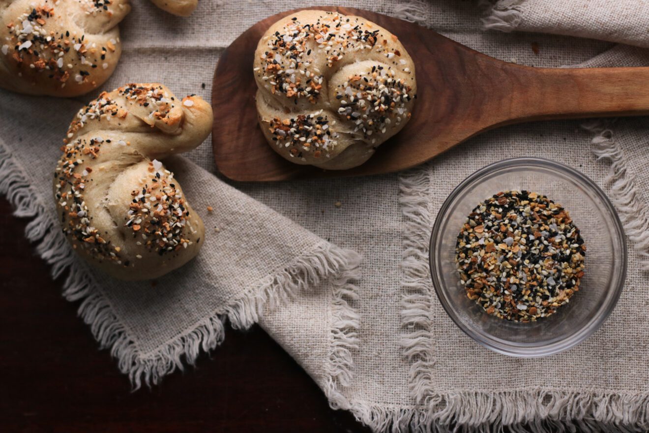 Soft and Chewy Sourdough Bagel Twists - Through the Wildwood