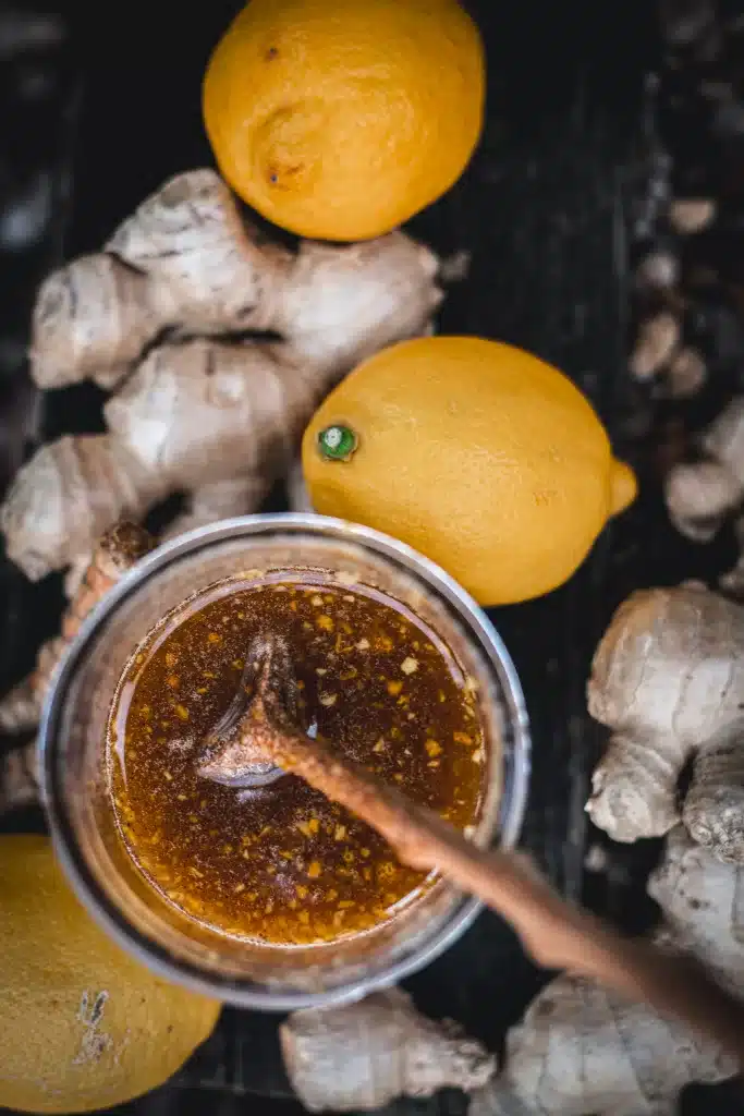 Lemon and Ginger Honey Bomb - Through the Wildwood