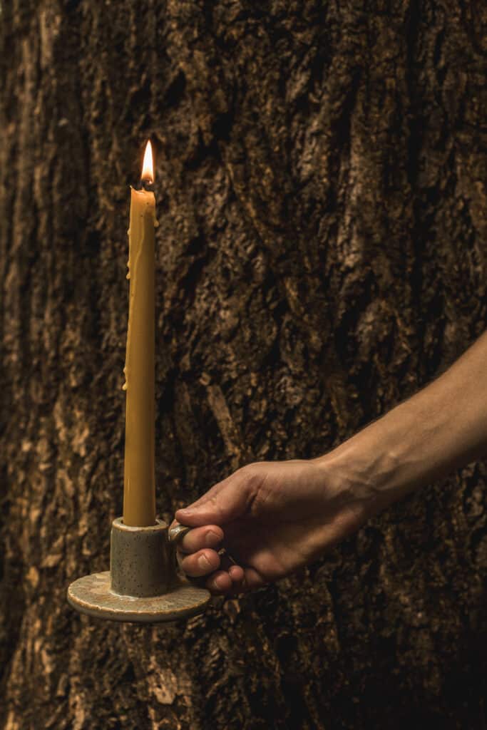 Handmade Beeswax Taper Candles - Through the Wildwood